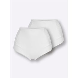 w&auml;schepur w&auml;schepur Damen Formslip mit seitlicher Spitze, wei&szlig;, Gr&ouml;&szlig;e 36/38
