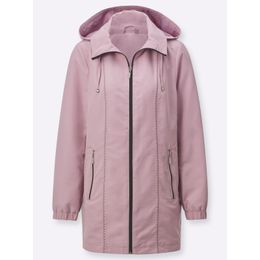 WITT Damen &Uuml;bergangsjacke mit abkn&ouml;pfbarer Kapuze, mauve, Gr&ouml;&szlig;e 44
