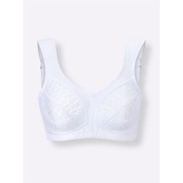 WITT Damen Entlastungs-BH ohne B&uuml;gel mit Jacquard-Spitze, wei&szlig;, Gr&ouml;&szlig;e 105F