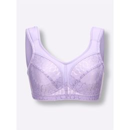 WITT Damen Entlastungs-BH ohne B&uuml;gel mit Jacquard-Spitze, flieder, Gr&ouml;&szlig;e 105B