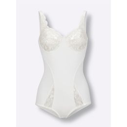 SuSa Damen Body ohne B&uuml;gel mit 2-farbiger Spitze, champagner, Gr&ouml;&szlig;e 75B