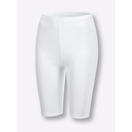 WITT Damen Longpanty mit Spitzen-Einsatz seitlich, wei&szlig;, Gr&ouml;&szlig;e 38