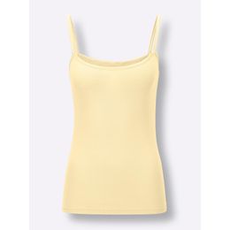 Nina von C. Damen Tr&auml;gertop aus Feinripp, zitrone, Gr&ouml;&szlig;e 40