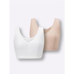 w&auml;schepur w&auml;schepur Damen Bustier mit doppeltem Softbund, camel + champagner, Gr&ouml;&szlig;e 40