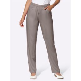 WITT Damen Schlupfhose im Doppelpack, taupe + taupe-bedruckt, Gr&ouml;&szlig;e 38