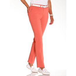 WITT Damen 5-Pocket-Jeans mit Ziernieten an den Taschen, koralle, Gr&ouml;&szlig;e 36