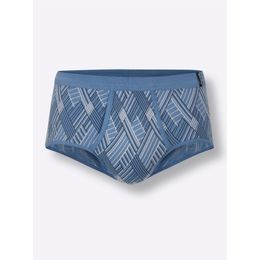 KINGsCLUB Herren Slip, mittelblau-bedruckt, Gr&ouml;&szlig;e 8