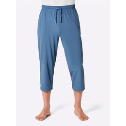 w&auml;schepur men Herren Hose 3/4-lang, grau-meliert + mittelblau, Gr&ouml;&szlig;e 52/54