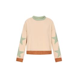 Ebeeza Sweatshirt 'Comfortable' Damen Gr&ouml;&szlig;e M beige / braun / pastellgr&uuml;n