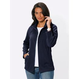 Fleeceshirt Catamaran "Fleece-Jacke", Damen, Gr. 52/54, blau (marine), 100% Polyester, unifarben, Langarm, Shirts