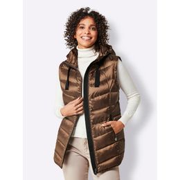 Daunenjacke CREATION L PREMIUM Gr. 42, braun, Damen, 55% Polyester, 45% Polyamid, Füllung:90% Daunen, 10% Federn, unifarben, Jacken