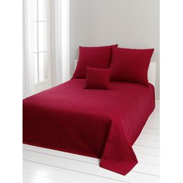 Tagesdecke PEREIRA DA CHUNA Gr. 2, rot (bordeaux), B:180cm L:250cm, 100% Baumwolle, Tagesdecken