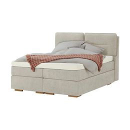 Wohnwert Boxspringbett mit Bettkasten Dormian Besta ¦ beige ¦ Maße (cm): B: 180 H: 136