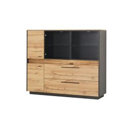 Höffner Highboard Light Line 10 ¦ holzfarben ¦ Maße (cm): B: 144 H: 122 T: 40