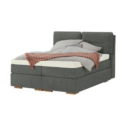 Wohnwert Boxspringbett mit Bettkasten Dormian Besta ¦ grau ¦ Maße (cm): B: 200 H: 136