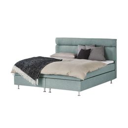 Höffner Boxspringbett Fero ¦ türkis/petrol ¦ Maße (cm): B: 151 H: 105,5