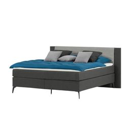 Höffner Boxspringbett Synda ¦ grau ¦ Maße (cm): B: 220 H: 107