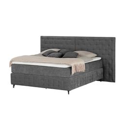 Kings and Queens Boxspringbett Fjell ¦ grau ¦ Maße (cm): B: 280 H: 130