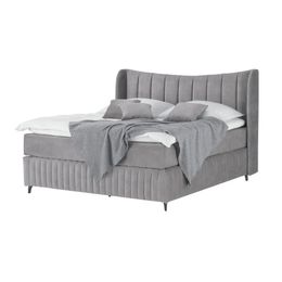 Kings and Queens Boxspringbett Uldur ¦ grau ¦ Maße (cm): B: 214 H: 122