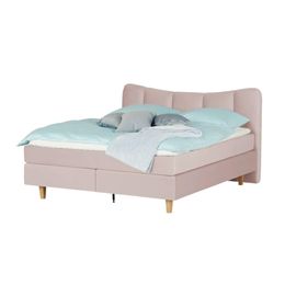 Höffner Boxspringbett Dalur ¦ rosa/pink ¦ Maße (cm): B: 200 H: 110