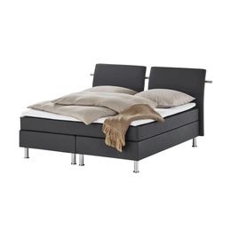 Höffner Boxspringbett Krom ¦ grau ¦ Maße (cm): B: 192 H: 122