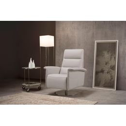 Sessel Egoitaliano "Kelly Designsessel", grau (stone), B:83cm H:105cm T:92cm, Leder »BULL« (echtes Rindsleder). Geschliffenes, pigmentiertes und behandeltes Rindsleder mit einer Dicke von 1, 3-1, 5 mm. Dieses Leder zeigt eine ziemlich weiche Hand mit einem halb undurchsichtigen Aussehen. Es handelt sich um ein geschütztes Leder. Eine leichte Deckschicht schützt sie vor Flecken, ohne ihre ursprüngl