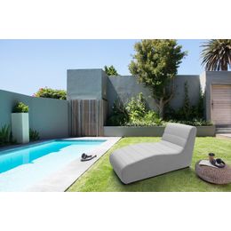 Relaxliege DOMO collection "Soleil, pflegeleichter und wetterfester Bezug", silber, B:73cm H:80cm T:169cm, 100% Olefin, Sofas, Outdoor, besonderes Design und Formgebung, individuell erweiterbar