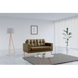 Sit & More 2-Sitzer SIT & MORE "Lavida", gr&uuml;n (olive), B:165cm H:90cm T:97cm, 100% PES, Sofas