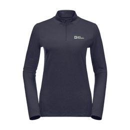 Stehkragenpullover Jack Wolfskin "SKY THERMAL HZ W", Damen, Gr. S (36), grau (graphite, coolgrau), Hauptmaterial: 100% Polyester, Pullover