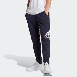 Sporthose adidas Sportswear "ESSENTIALS FRENCH TERRY TAPERED CUFF LOGO HOSE", Herren, Gr. L, N-Gr, blau (legend ink), Sweatware, Obermaterial: 100% Baumwolle, clean, sportlich, Hosen