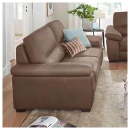 3-Sitzer Calia italia "Gaia, Sofa im edlen Design und mit erstklassigem Sitzkomfort", braun, B:210cm H:92cm T:97cm, Luxus-Microfaser Ginevra (100% Polyester), Sofas, aus pflegeleichtem Luxus-Microfaser Ginevra Hydro Care