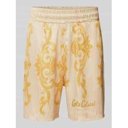 Carlo Colucci Regular Fit Sweatshorts mit Allover-Muster