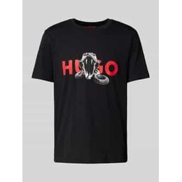 Hugo T-Shirt mit Label-Print Modell 'Deyladec'