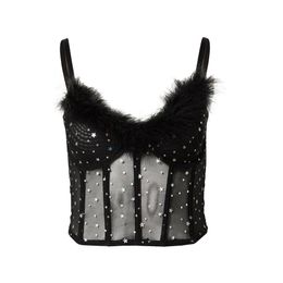 Nasty Gal Corsage Damen Gr&ouml;&szlig;e 100 schwarz / silber