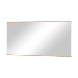 Höffner Spiegel 123 x 61 cm Longo ¦ holzfarben ¦ Glas, Aluminium, Holz ¦ Maße (cm): B: 123 H: 61 T: 2,5