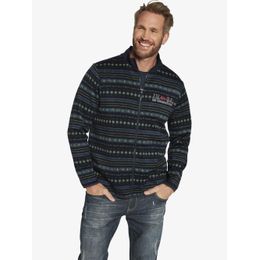 Jan Vanderstorm Fleecejacke Herren gemustert, blau