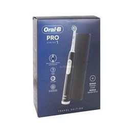 Braun Oral-B Pro 1 Cross Action , Elektrische Zahnb&uuml;rste schwarz, mit Reiseetui