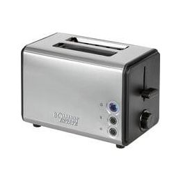 Bomann Toaster TA 1371 CB edelstahl/schwarz, 850 Watt, für 2 Scheiben Toast