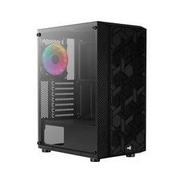 Aerocool Hive FRGB v3, Tower-Geh&auml;use schwarz, Tempered Glass