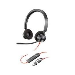 HP Poly Blackwire 3320 USB-C Stereo-Headset +USB-C/A-Adapter schwarz