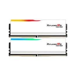 G.Skill DIMM 64 GB DDR5-6000 (2x 32 GB) Dual-Kit, Arbeitsspeicher wei&szlig;, F5-6000J3636F32GX2-RM5NRW, Ripjaws M5 Neo RGB, INTEL XMP, AMD EXPO