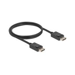 Delock Kabel DisplayPort 2.1 Stecker > DisplayPort Stecker, 16K, 80 Gbps schwarz, 1 Meter