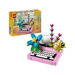 Lego 31169 Creator 3-in-1 Schreibmaschine mit Blumen, Konstruktionsspielzeug