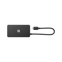 Microsoft Surface USB-C Travel Hub, Dockingstation schwarz, HDMI, RJ-45, USB-A, USB-C