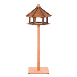 PawHut Vogelhaus mit wasserfestem Dach natur Ø52 x 130H cm