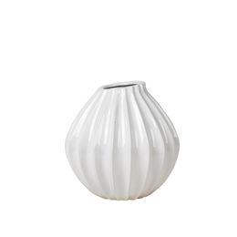 Broste Copenhagen - Wide Vase, Ø 25 x H 25 cm, ivory