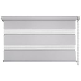 buchheister Doppelrollo KLEMMFIX JUST grau