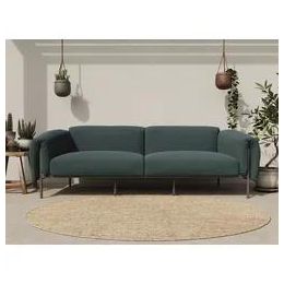 3-Sitzer Andas "Lumi", grün (deep forest), B:226cm H:73cm T:96cm, 100% Polip, Sofas, Outdoor Gartensofa, wetterfeste Materialien, Breite 228 cm