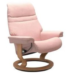 Relaxsessel stressless "Sunrise", pink (light pink q2 faron), B:79cm H:103cm T:73cm, Leder BATICK: BATICK ist ein leicht korrigiertes, durchgefärbtes und genarbtes Möbelleder, bei dem die meisten Unebenheiten und Spuren in der Regel entfernt wurden., Leder PALOMA: PALOMA ist ein durchgefärbtes Semianilin-Möbelleder mit natürlicher Narbung., ROHLEDER Stoff Q2 FARON: Ein fester zuverlässiger Bouclu0