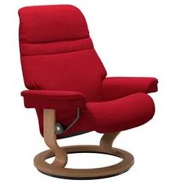 Relaxsessel stressless "Sunrise", rot (rot q2 faron), B:79cm H:103cm T:73cm, Leder BATICK: BATICK ist ein leicht korrigiertes, durchgefärbtes und genarbtes Möbelleder, bei dem die meisten Unebenheiten und Spuren in der Regel entfernt wurden., Leder PALOMA: PALOMA ist ein durchgefärbtes Semianilin-Möbelleder mit natürlicher Narbung., ROHLEDER Stoff Q2 FARON: Ein fester zuverlässiger Bouclu00e9 mit 